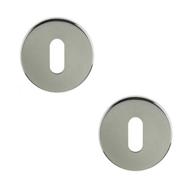 2 PACK Premium Polished Stainless Steel Keyway Escutcheons 52x5mm Grade ...