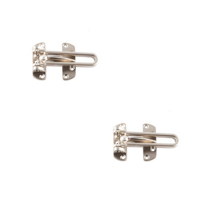 2 PACK Premium Satin Nickel Security Door Guards for Enhanced Safety ...