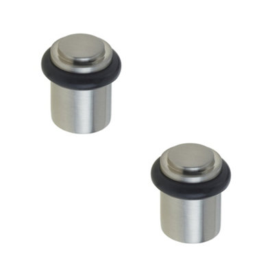 2 PACK Premium Satin Nickel Stepped Door Stops for Home & Office ...