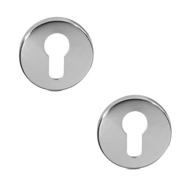 2 PACK Premium Satin Stainless Steel Euro Profile Escutcheons - Grade ...