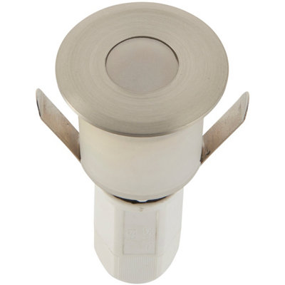 2 PACK Recessed Decking IP67 Guide Light - 1.2W Warm White LED - Satin ...