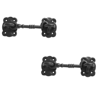 2 PACK Rustic Antique Cabin Hook 102mm in Black Finish for Vintage ...