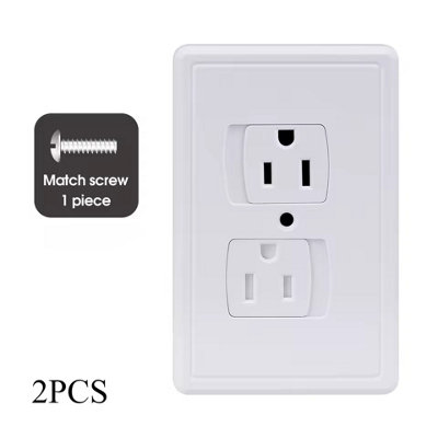 2 Pack Self Closing Baby Safety Socket Covers with Screw