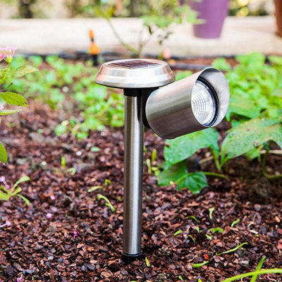 2 Pack Solar LED Path Spotlights Outdoor Garden Landscape Lights, IP65 ...