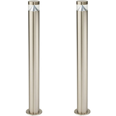2 PACK Stepped Outdoor Bollard Light - 3.3W LED - 800mm Height ...
