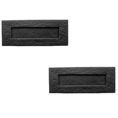 2 PACK Stylish Antique Black Letterplates 260x80mm for Your Home ...