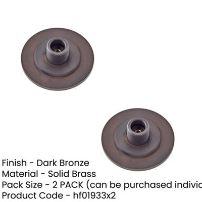 2 PACK Stylish Stepped Wall-Mounted Door Stops in Dark Bronze Finish ...