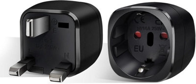 2-Pack UK Plug Adapter, France to UK, Type G for Ireland, England ...