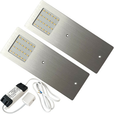 2 Pack Ultra-Slim Aluminium Under Cabinet Kitchen LED Light Kit ...