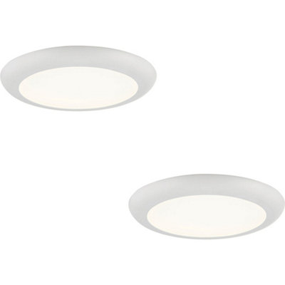 2 PACK Ultra Slim Recessed Ceiling Downlight - 18W Cool White LED ...