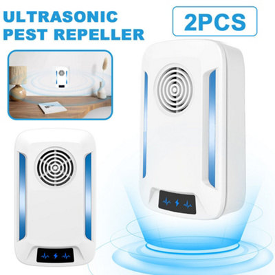 2 Pack Ultrasonic Pest Control Repeller Reject Rat Mouse UK Plug-in ...