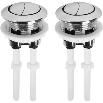 2 Pack Universal Toilet Cistern Push Buttons 38mm Dual Flush Pop-up ...