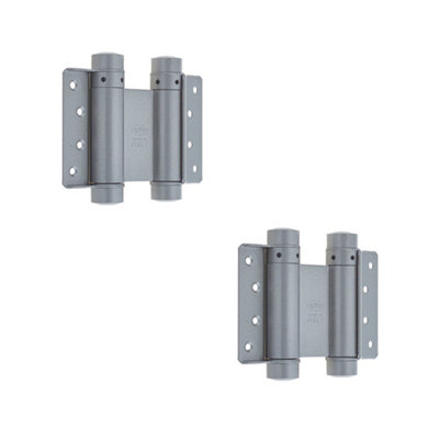 2 PACK Versatile Double Action Steel Spring Hinge in Grey - 152mm for ...