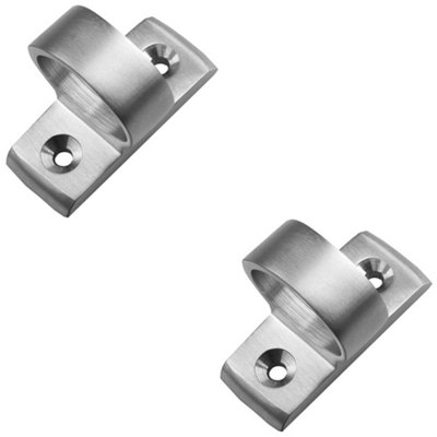 2 PACK - Vertical Fixed Ring Sash Window Lift Handle 44 x 12mm 25mm Dia ...