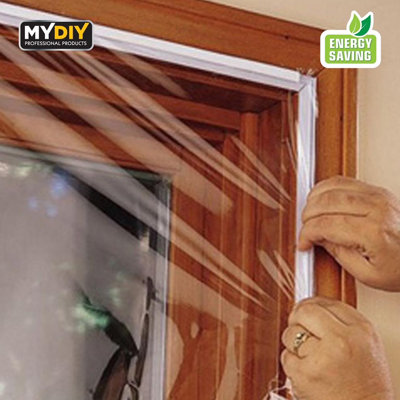 2 pack Window Insulation Kit Shrink Fit Double Glazing Film Draught ...