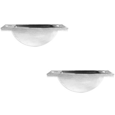 2 PACK Zinc Easy Clean Bolt Socket 63x20mm in Satin Chrome Finish for ...