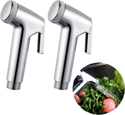 2 PCS Bidet Sprayer for Toilet Stainless Steel Handheld Bidet Spray Tap ...