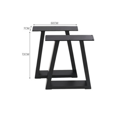 2 Pcs Black Furniture Legs Industrial Home DIY Metal Legs for Table ...