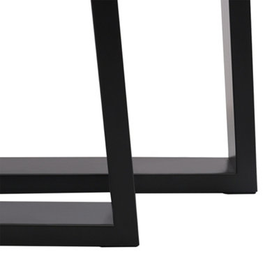 2 Pcs Black Furniture Legs Trapezoidal Metal Table Legs for Home DIY W ...