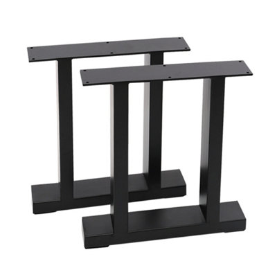 2 Pcs Black Industrial Metal Furniture Legs Table Legs for DIY Table ...