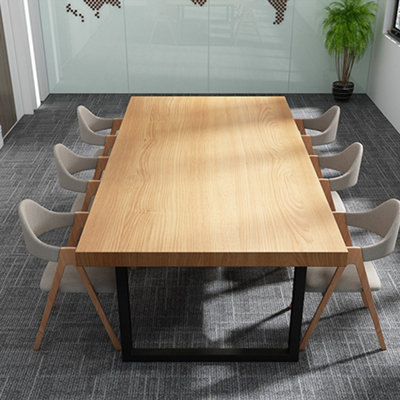 2 Pcs Black Industrial Metal Table Legs Trapezoid Furniture Legs for ...