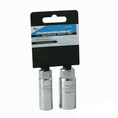 2 Piece 3/8" Inch Drive 16mm & 21mm Spark Plug Deep Socket Set Metric ...