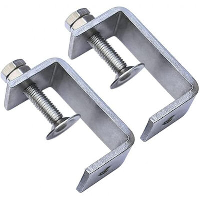 2 Pieces 65mm Heavy Duty Silver Stainless Steel C Clamps for ...
