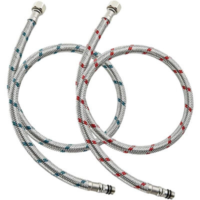 2 pieces flexible kitchen faucet g3/8 x m10 x 60cm flexible faucet ...