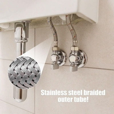 2 pieces flexible kitchen faucet g3/8 x m10 x 60cm flexible faucet ...