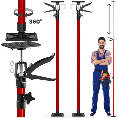 2 plasterboard props 115 up to max. 290cm - red | DIY at B&Q