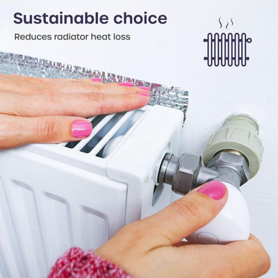 2 Radiator Foil 5m x 60cm Reflector Panels for Energy Saving, Heat ...