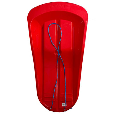 2 Red Plastic Heavy Duty Outdoor Snow Sledge Toboggan Sleigh Bobsleigh