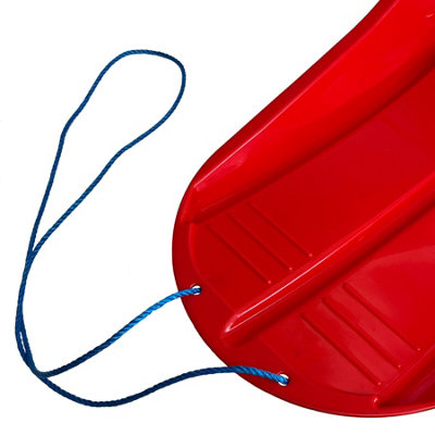 2 Red Plastic Heavy Duty Outdoor Snow Sledge Toboggan Sleigh Bobsleigh