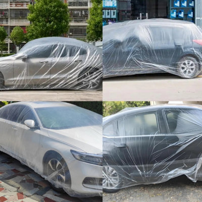 2 Rolls Cover Masking Film Plastic Dust Sheets For Painting Car and ...