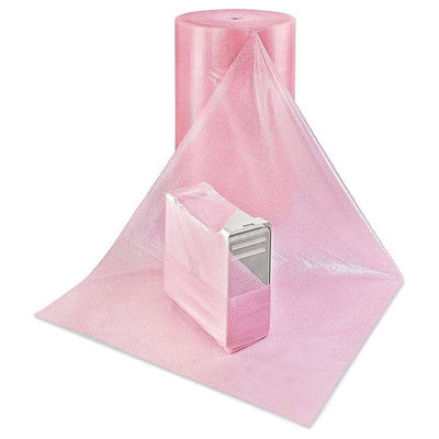 2 Rolls x 500mmx100m Protective Pink Anti Static Bubble Wrap Rolls
