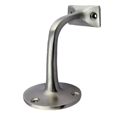 2 Satin Handrail Bannister Support Stair Rail Bracket