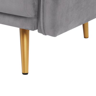 Shop 2 Seater Velvet Sofa Grey MAURA