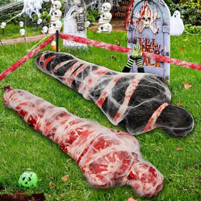2 Sets Dead Victim Props - Halloween Dead Body Prop Decorations - Scary ...