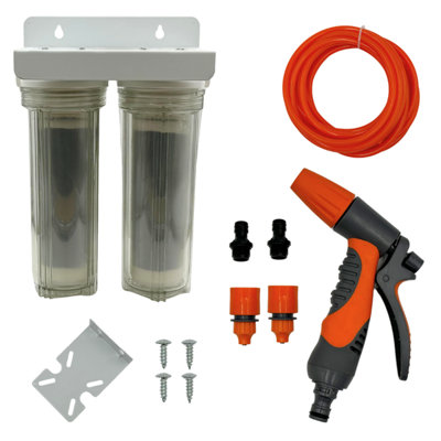 2-Stage Car-Wash Water Filter System with Spray-Gun and Hose - For a ...