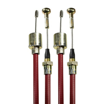 2 Stainless Steel Trailer Brake Cables Mushroom End Outer Sheath 1020mm ...