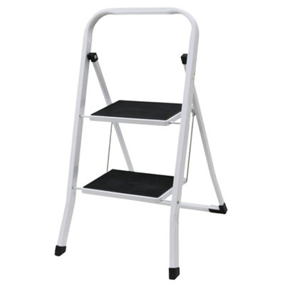 2 Step Portable Folding Strong Sturdy Lightweight Step Ladders With ...