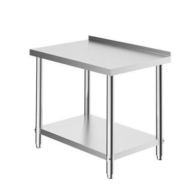 2 Tier Commercial Stainless Steel Kitchen Prep and Work Table Catering ...