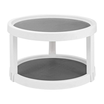 2 Tier Corner Spice Rack for Cabinets Worktop Condiments Oils Spices ...