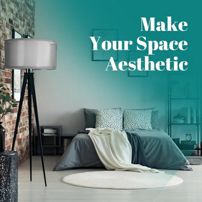 2-Tier Large Modern Lamp Shade, Grey