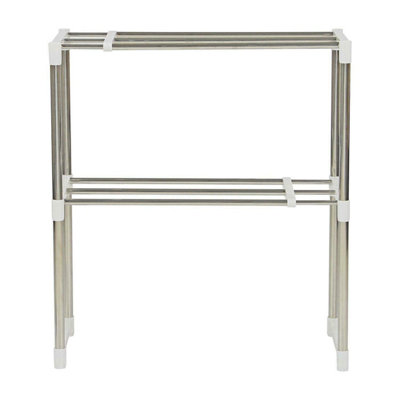 2 Tier Microwave Oven Storage Rack - Stainless Steel Costruction ...
