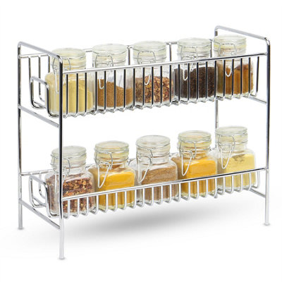 2 Tier Silver Spice Rack - M&W | DIY at B&Q