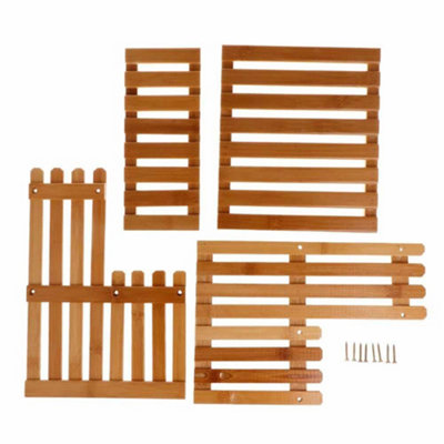 2-Tier Solid Wood Display Rise Plant Display Stands Compact Plant Stand ...