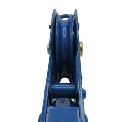 2 Ton 150MM Single Block With Hook Blue Painted - 16MM Wire Rope Safety ...