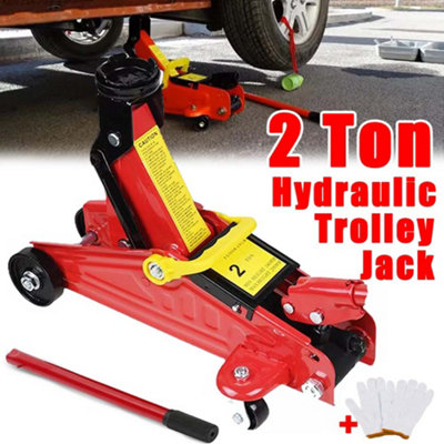 2 Ton Heavy Duty Hydraulic Trolley Floor Jack with Carry Case - Car ...