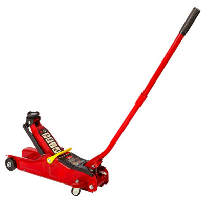 2-Ton Hydraulic Jack Big Red Torin Heavy Duty Trolley Car Jack with 85 ...